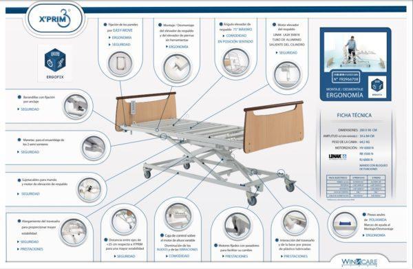 Cama eléctrica articulada X´Prim | Winncare – casaortopedia.es
